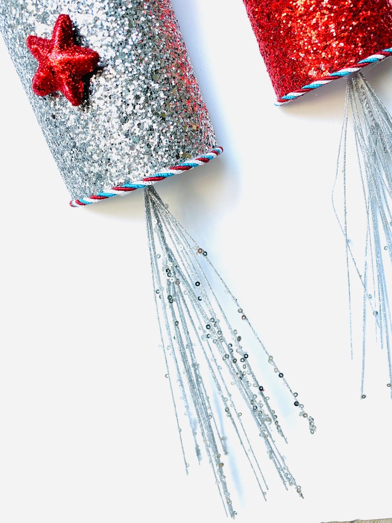 Patriotic Fourth of July Fireworks Rocket Wreath Attachment - Etsy