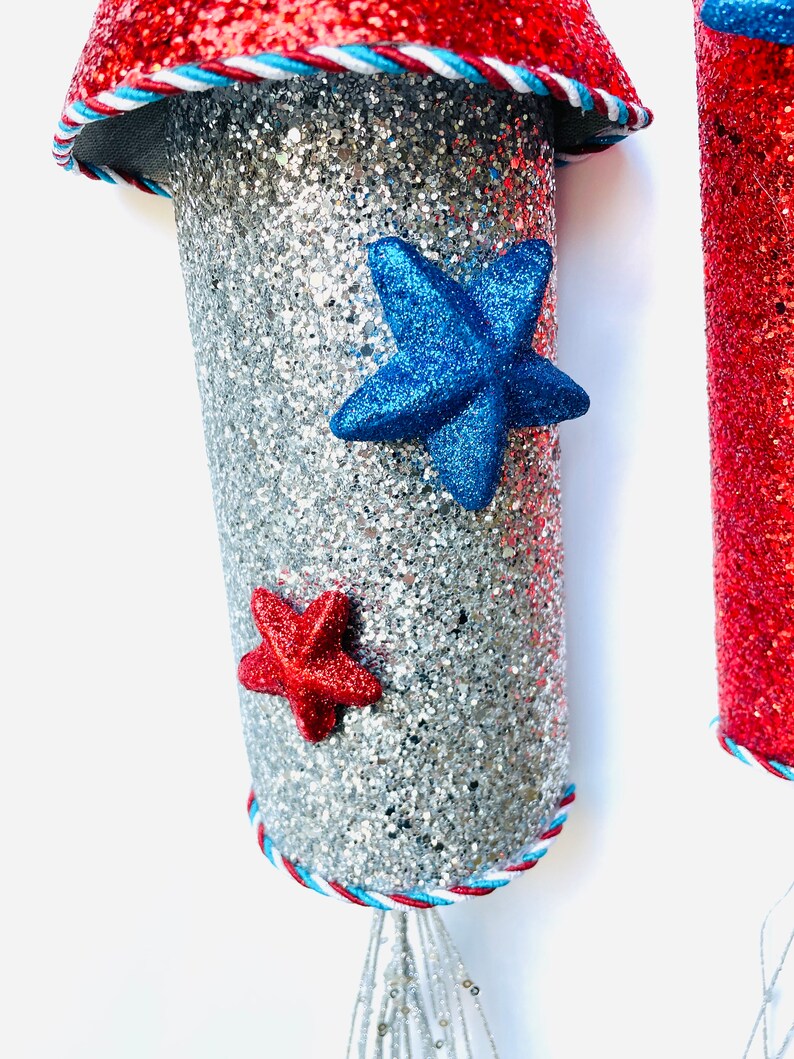 Patriotic Fourth of July Fireworks Rocket Wreath Attachment - Etsy