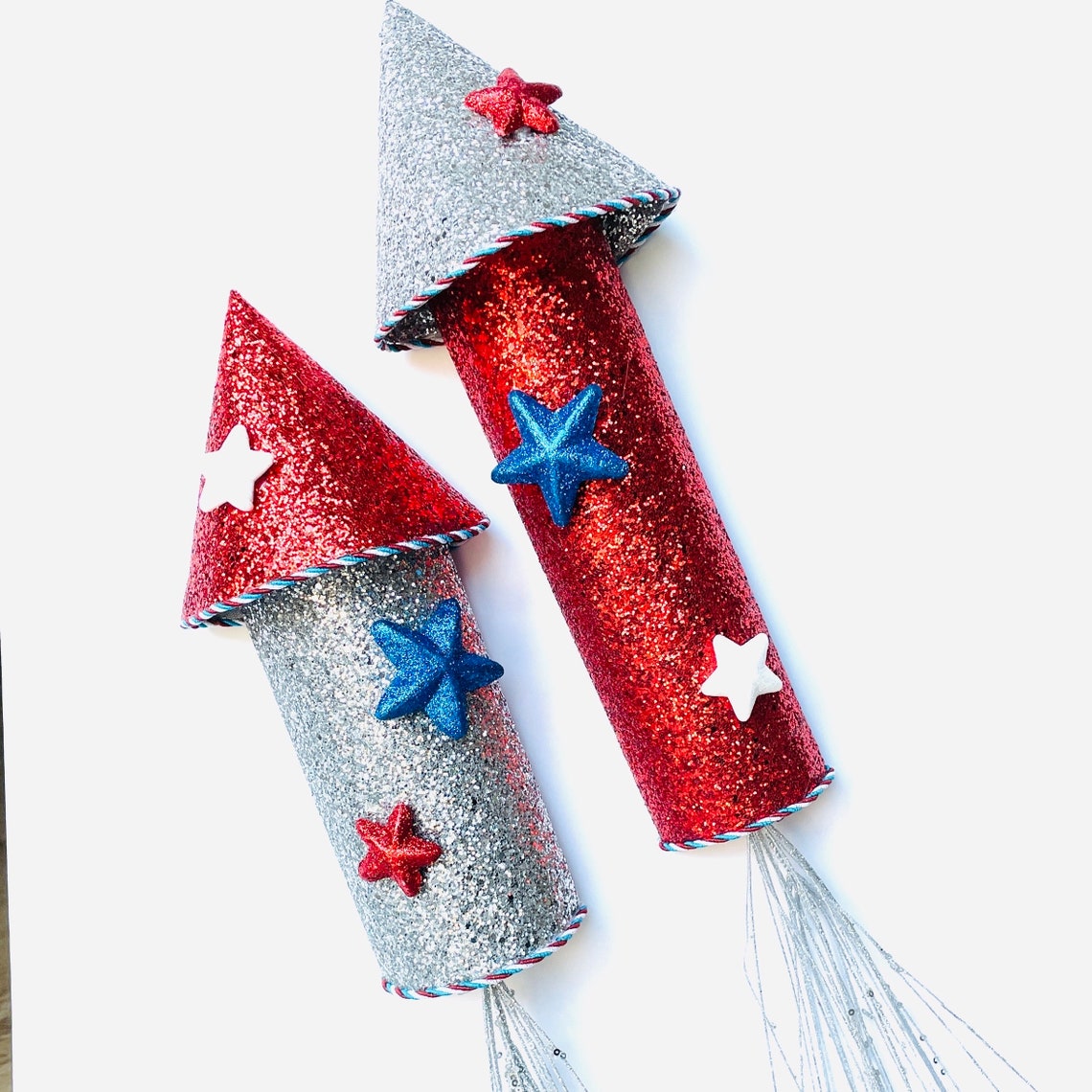 Patriotic Fourth of July Fireworks Rocket Wreath Attachment - Etsy
