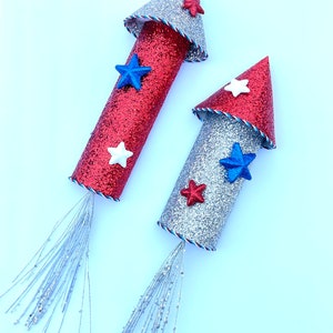 Patriotic Fourth of July Fireworks Rocket Wreath Attachment - Etsy