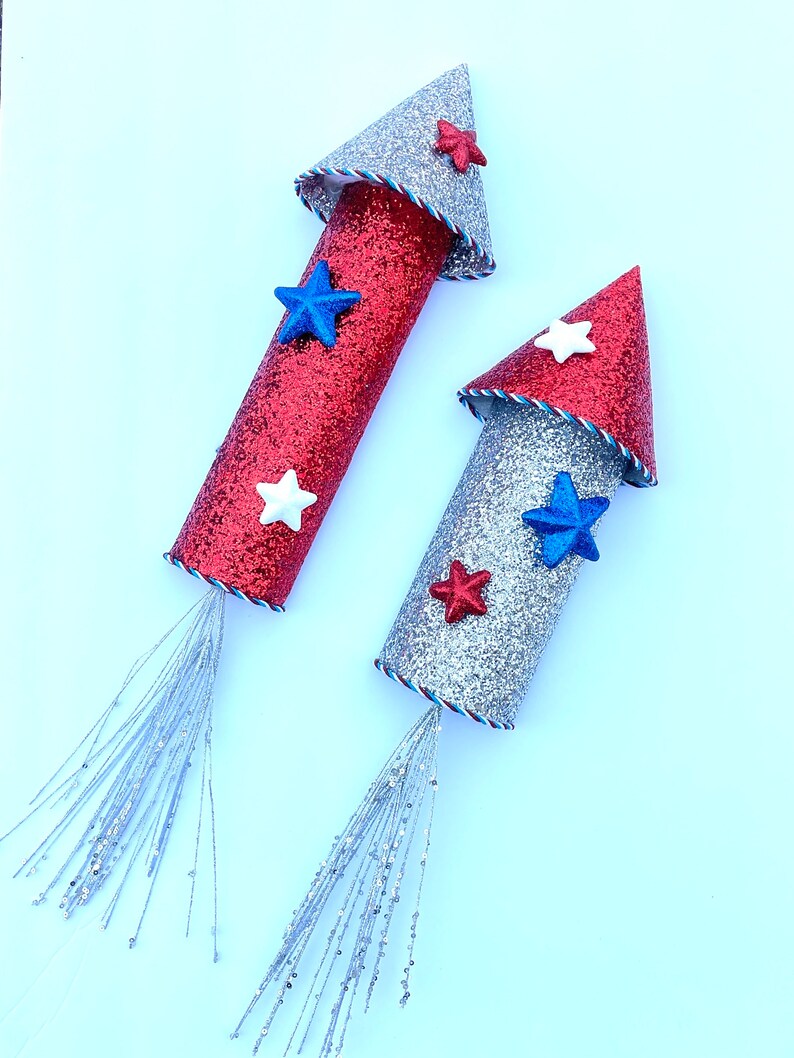 Patriotic Fourth of July Fireworks Rocket Wreath Attachment - Etsy