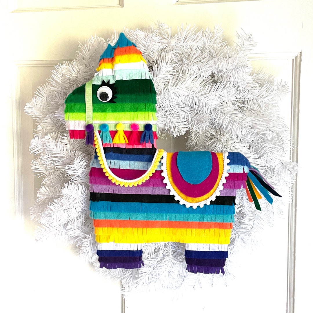 Fiesta Piñata Wreath Attachment With Fiesta Colors and Loads - Etsy