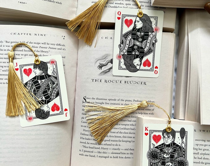 Magical Playing Card Bookmarks | Sorting House Bookmark | Wizarding ...