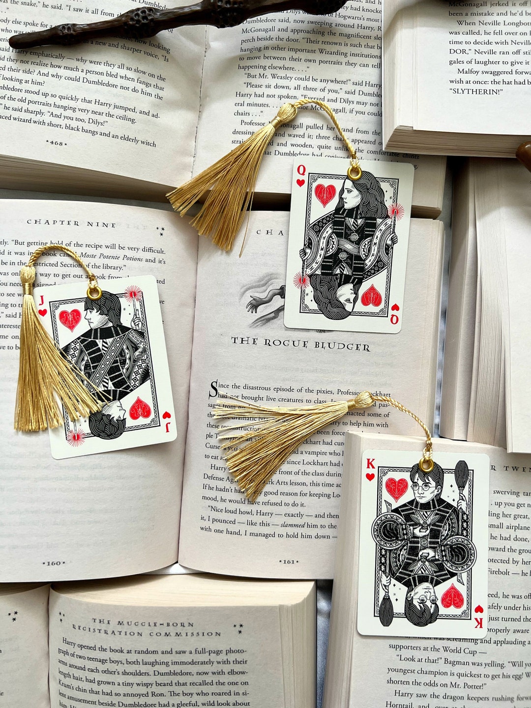 Magical Playing Card Bookmarks Sorting House Bookmark Wizarding School ...