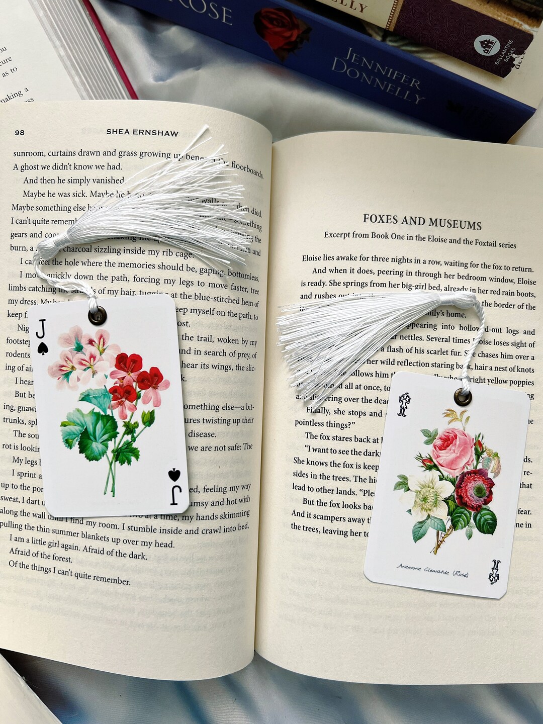Vintage Flower Playing Card Bookmarks - Etsy