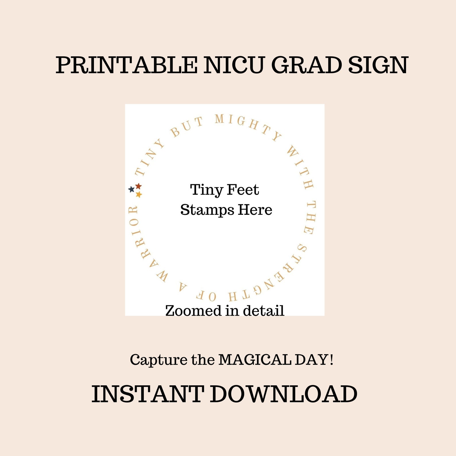 Nicu Graduate Sign Baby Footprint Certificate for NICU Baby - Etsy