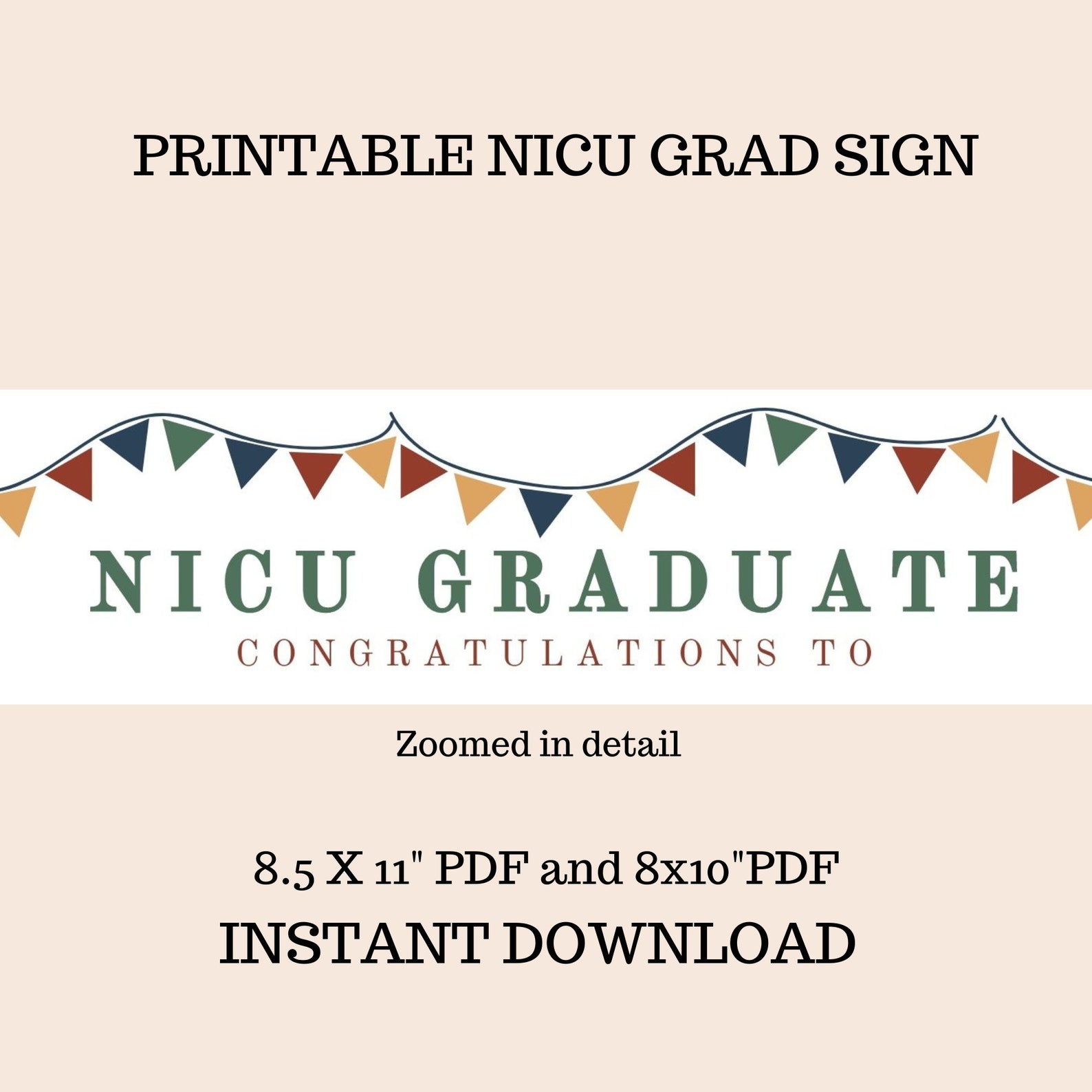 Nicu Graduate Sign Baby Footprint Certificate for NICU Baby - Etsy