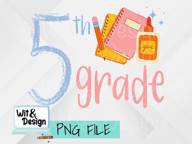 Fifth Grade Sublimation Png File, Teacher Png, School Png, Back to ...