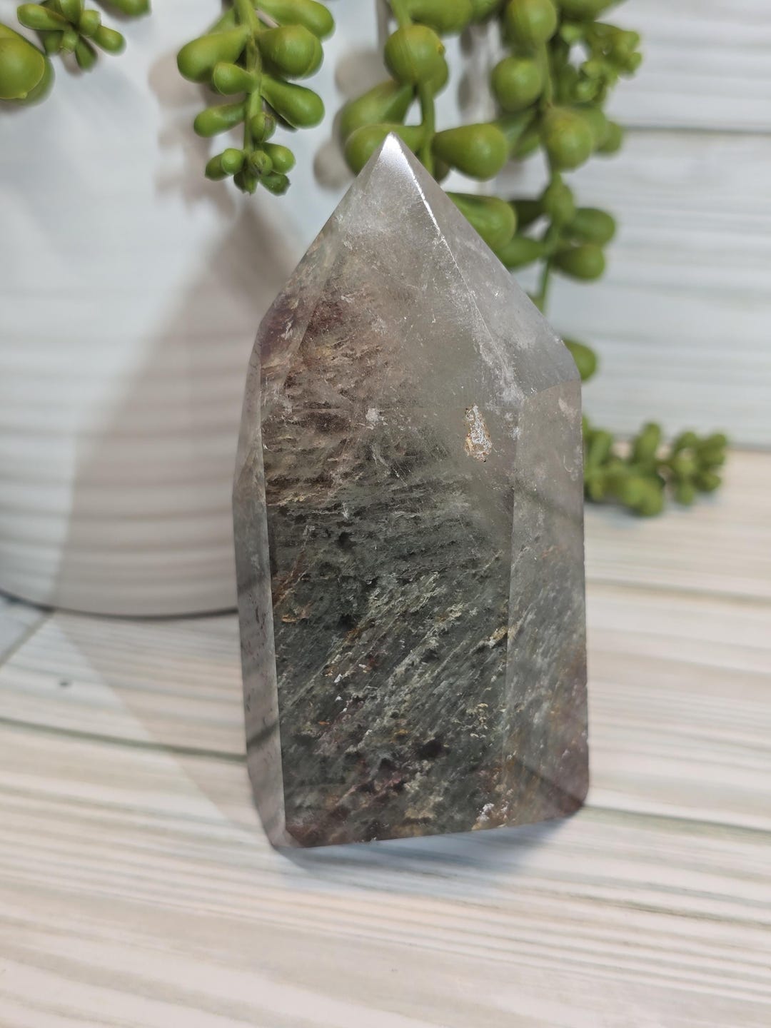 1000 Layer Garden Quartz Crystal Tower | Lodolite 3.69in/9.3oz - Etsy
