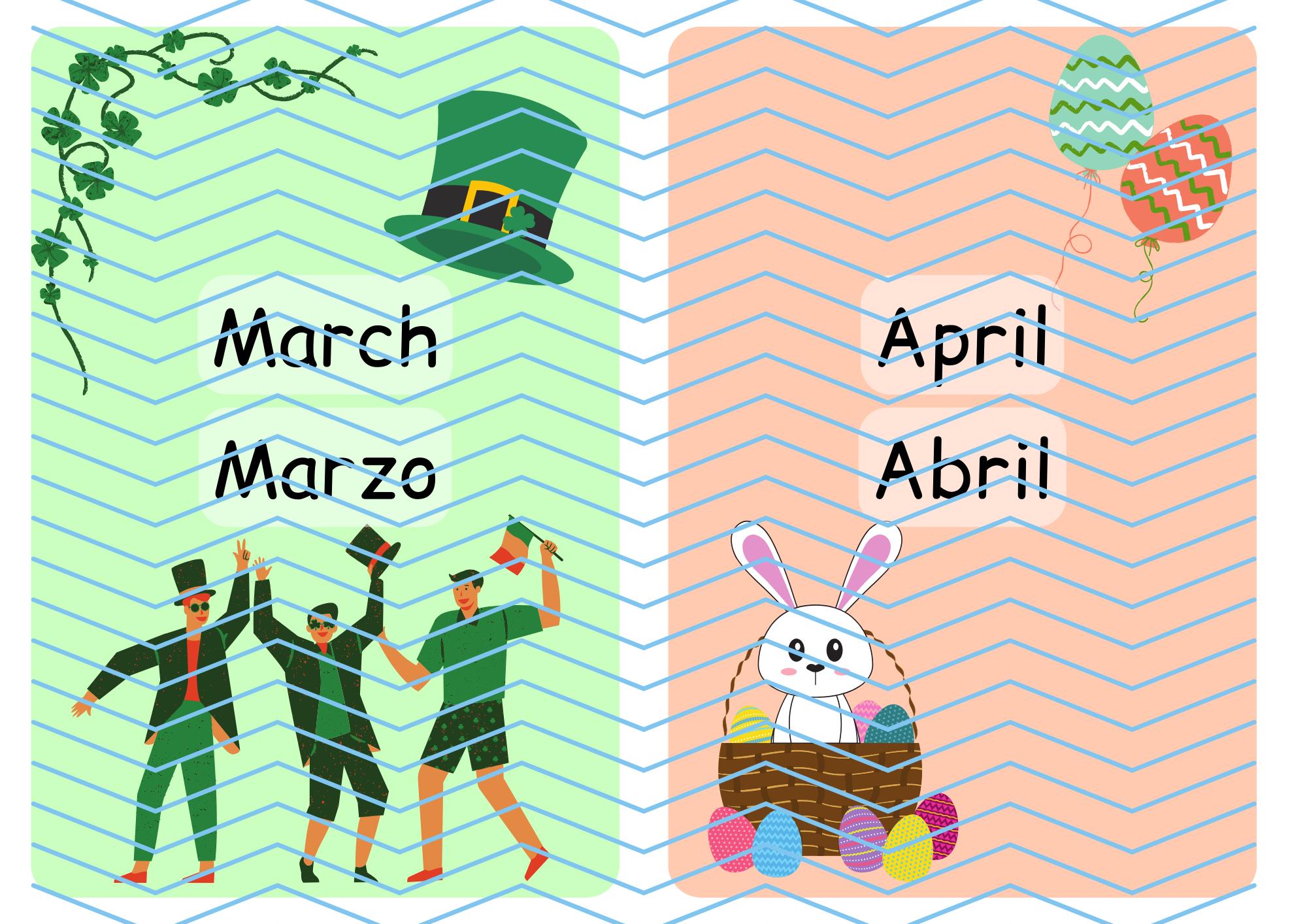 Bilingual Months of the Year Printable – English & Spanish Calendar ...