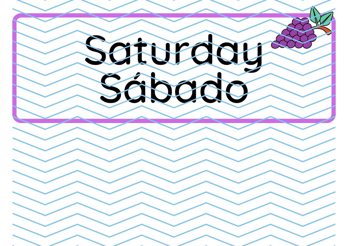 Printable Bilingual Days of the Week | English–spanish Learning Poster ...