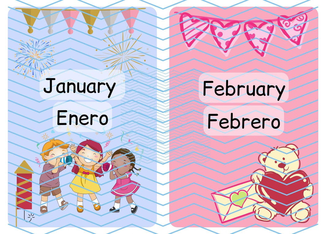 Bilingual Months of the Year Printable – English & Spanish Calendar ...