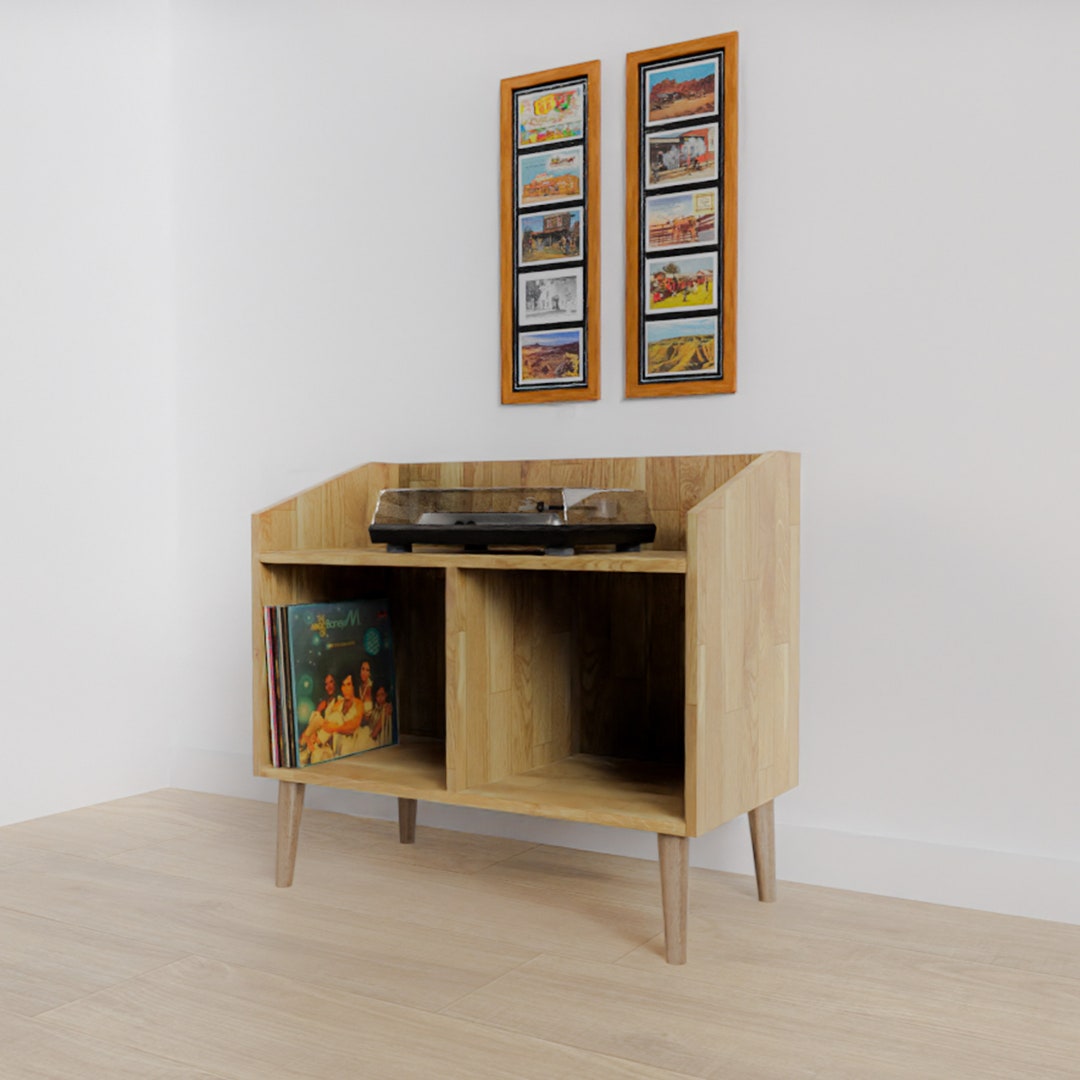 Mcm Record Player Stand Vinyl Record Cabinet Large Turntable - Etsy