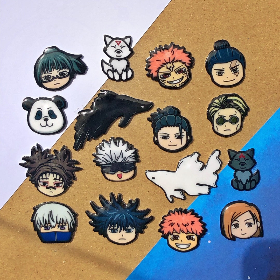 Chibi Anime Accessories Keychains Pins Satosugu Keyrings Jjk Pins ...