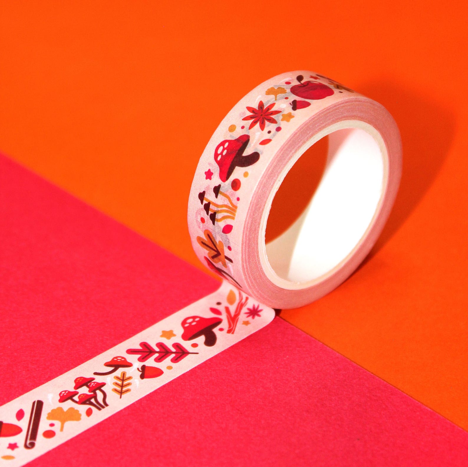 AUTUMN HARVEST Fall Autumn Leaves Washi Tape (15mm/10m) | Mushroom ...