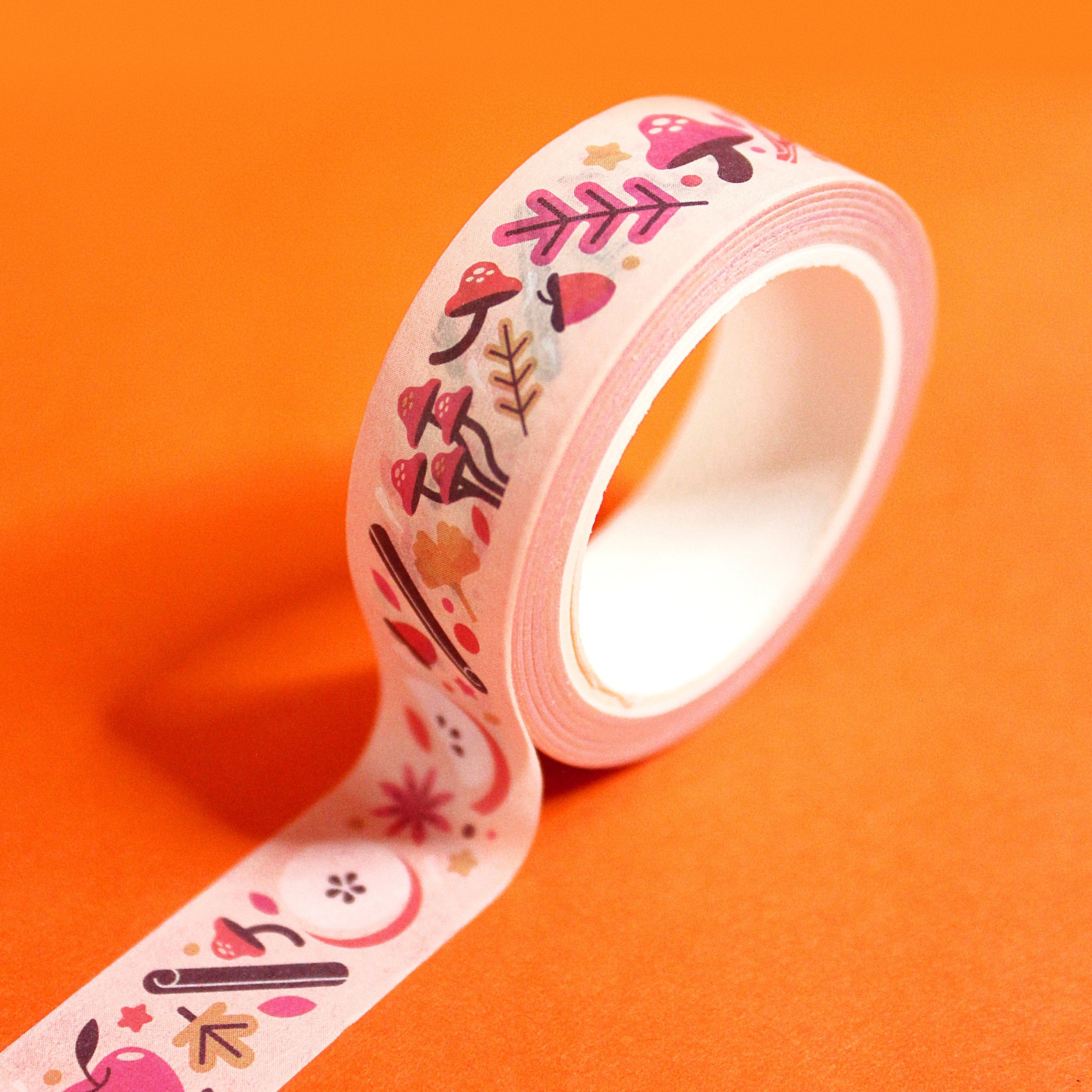 AUTUMN HARVEST Fall Autumn Leaves Washi Tape 15mm/10m Mushroom ...