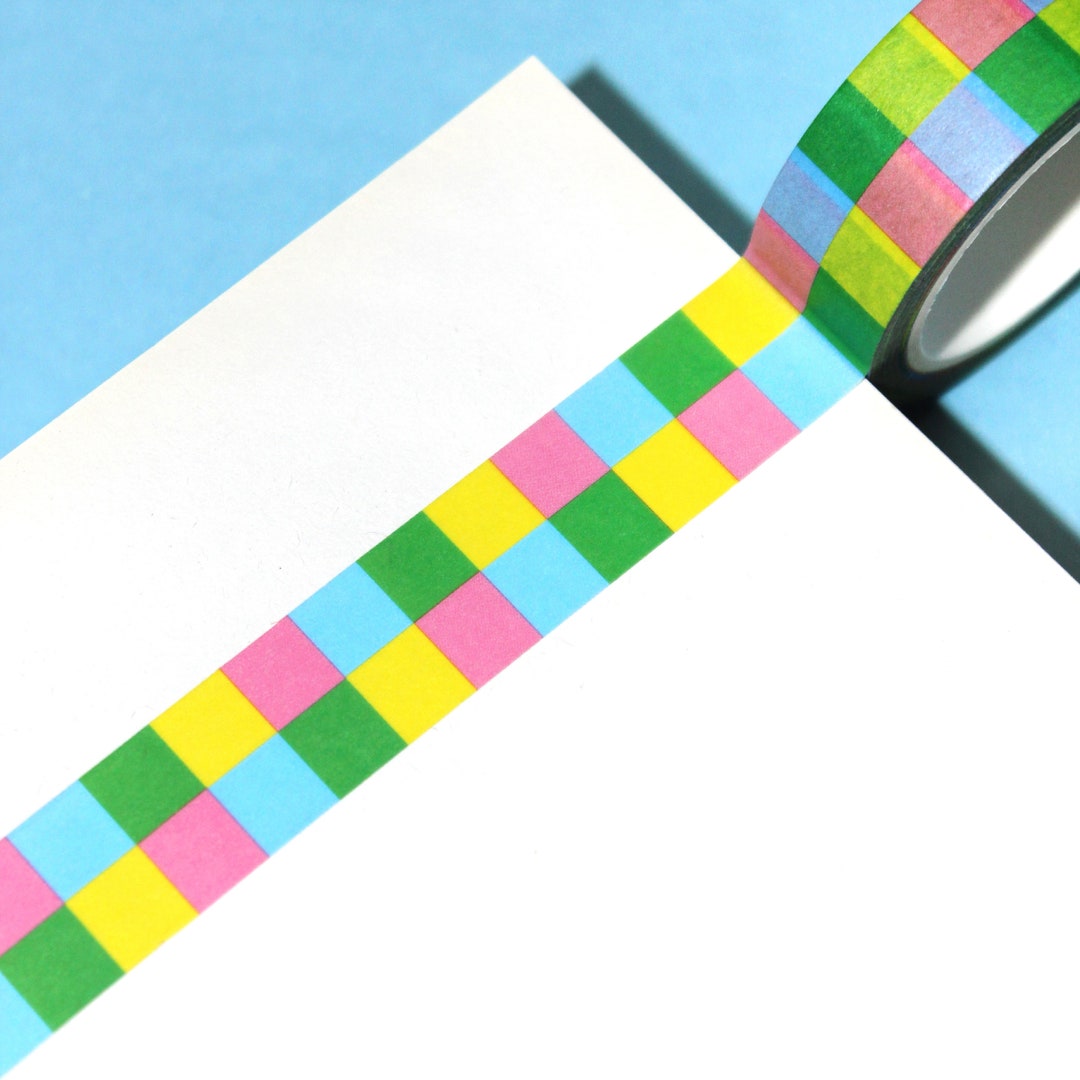 CHECKERED CANDY Checkerboard Washi Tape (15mm/10m) | Trendy Y2K ...