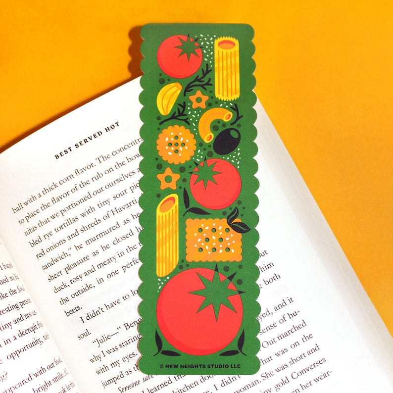 PASTA Bookmark | Pasta Lover Gift Idea, Charcuterie Bookmark, Italian ...