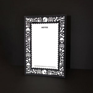 SKELETAL GRAVE Notepad (5x7) / Cute Spooky Notepad, Cute Gothic ...