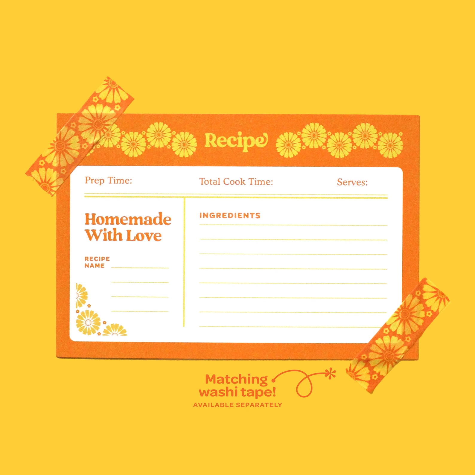 DAISY Pyrex Inspired Cooking Recipe Cards (6x4, Set of 5) | Printed ...