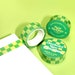 CHECKERED LIME Trendy Y2K Aesthetic Green Checkerboard Washi Tape (15mm ...
