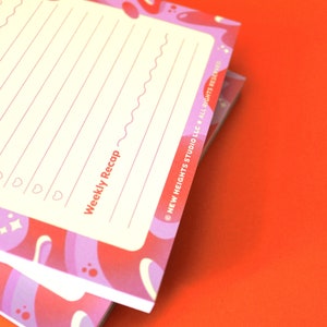 GROOVY LAVA 70s Retro Style Planner Notepad 5x7 Trippy & Groovy Planner, Habit Tracker Taskpad ...