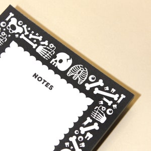 SKELETAL GRAVE Notepad (5x7) / Cute Spooky Notepad, Cute Gothic ...