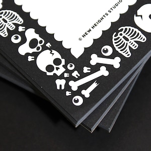 SKELETAL GRAVE Notepad (5x7) / Cute Spooky Notepad, Cute Gothic ...