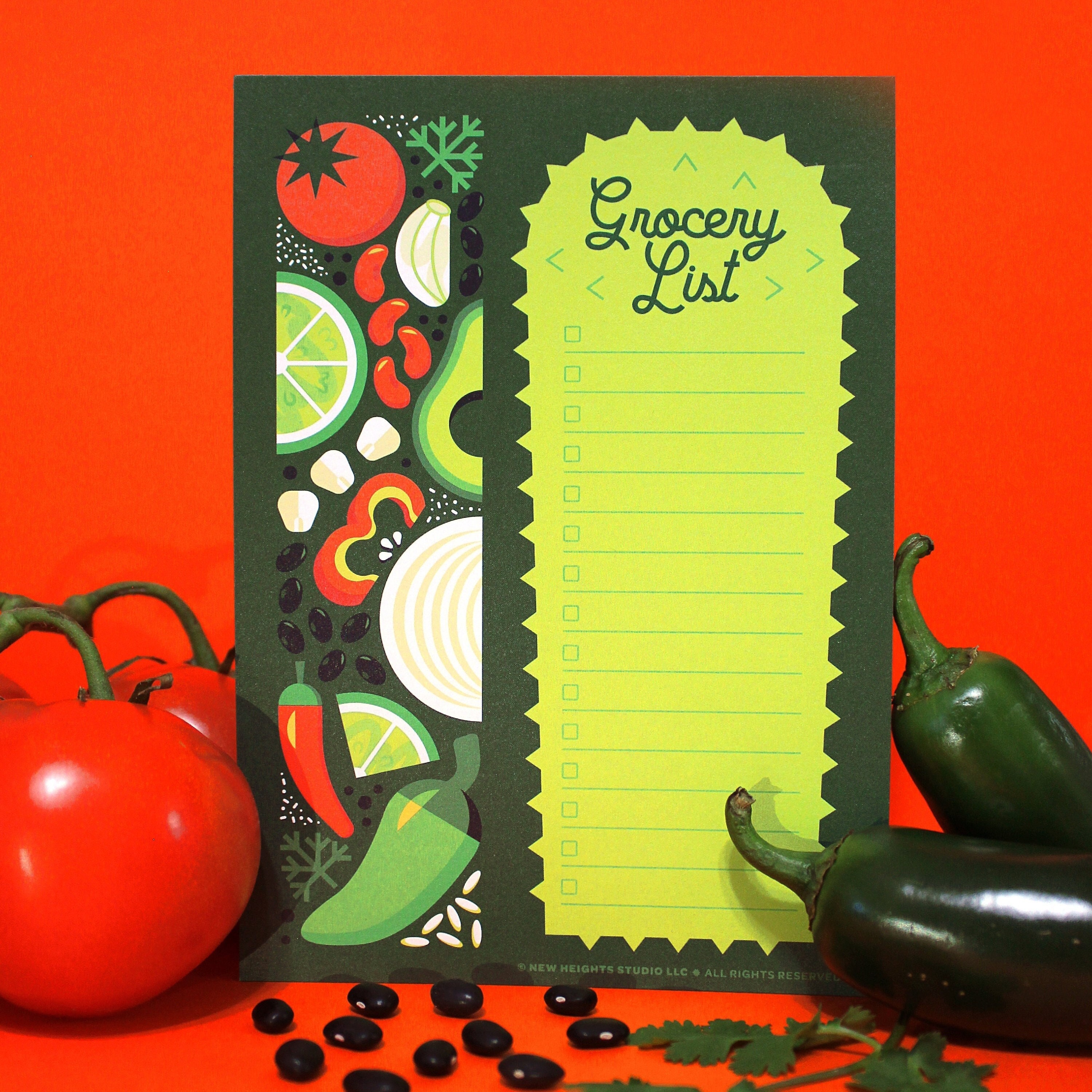 GROCERY LIST — Latin-themed Shopping Checklist Notepad (5x7) | Latin ...