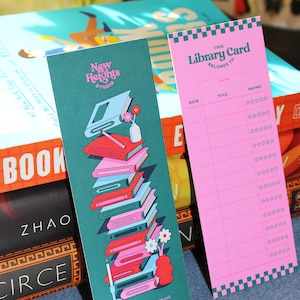 LIBRARY CARD BOOKMARK Personal Book Reading Tracker Bookmark | Reading ...