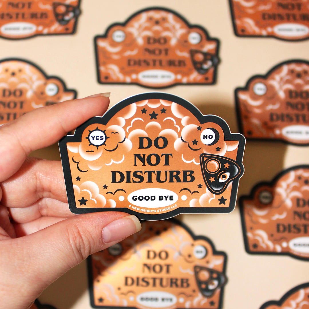 DO NOT DISTURB Matte Metallic Sticker | Spirit Board Inspired Sticker ...