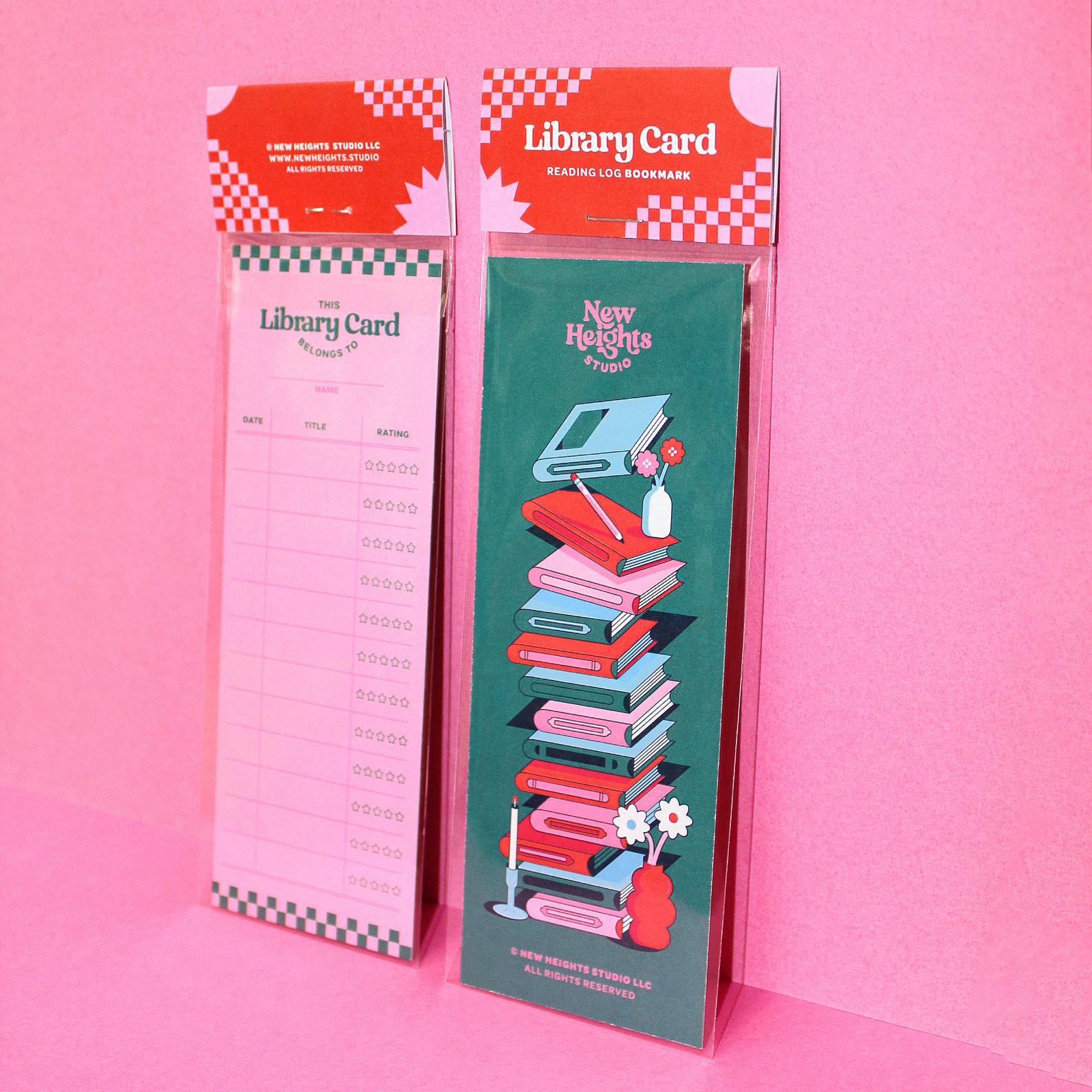 LIBRARY CARD BOOKMARK Personal Book Reading Tracker Bookmark | Reading ...