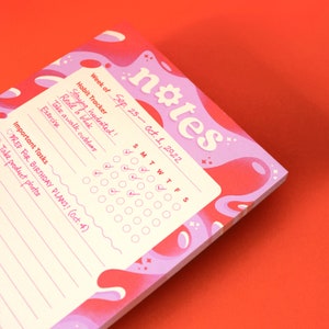 GROOVY LAVA 70s Retro Style Planner Notepad 5x7 Trippy & Groovy Planner, Habit Tracker Taskpad ...