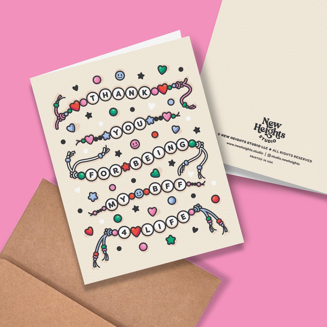 BFF4L A2-size Greeting Card (blank Inside) | Friendship Greeting Card ...