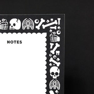 SKELETAL GRAVE Notepad (5x7) / Cute Spooky Notepad, Cute Gothic ...