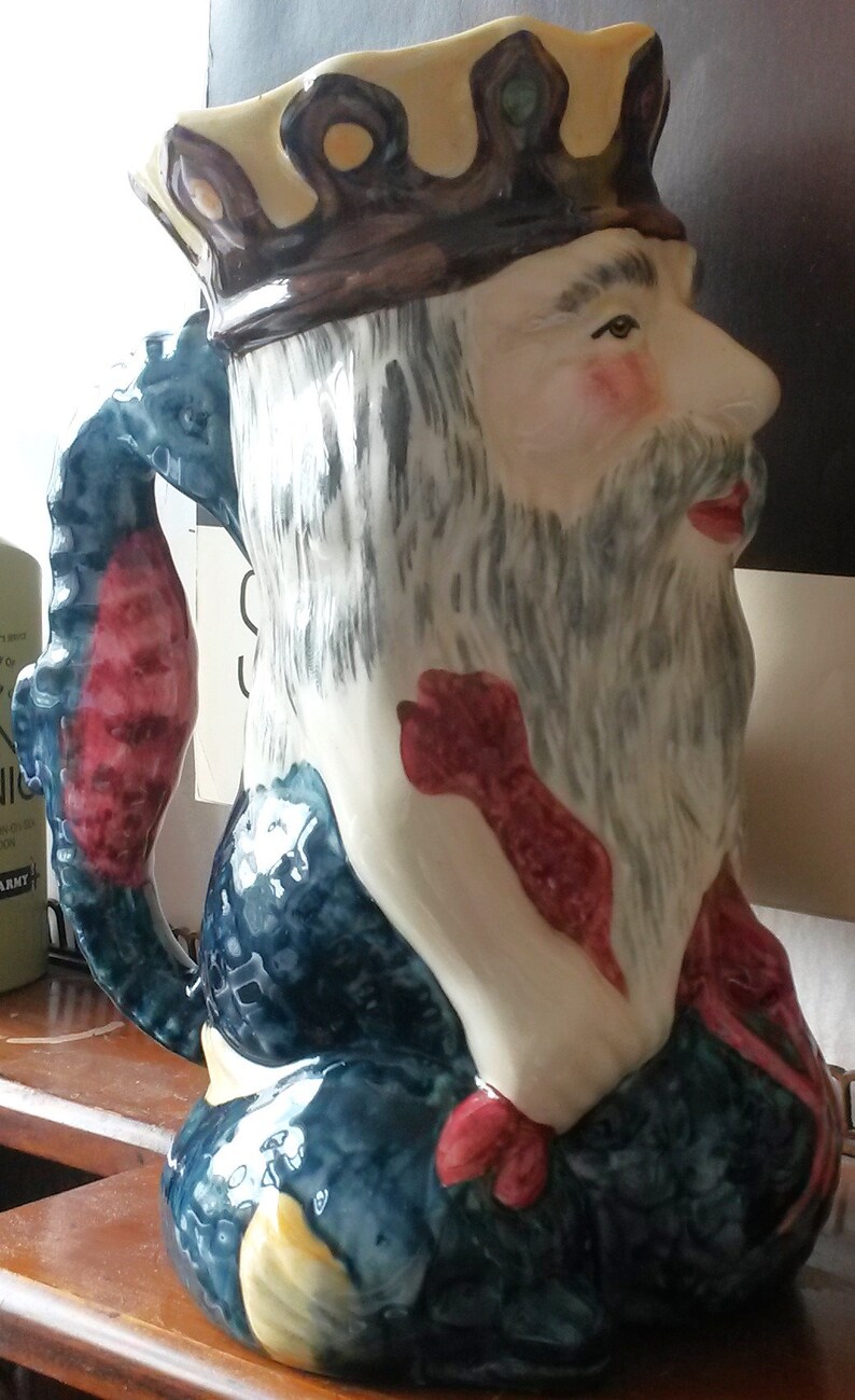 Vintage Large Shorter Crown Devon Father Neptune Toby Jug - Etsy