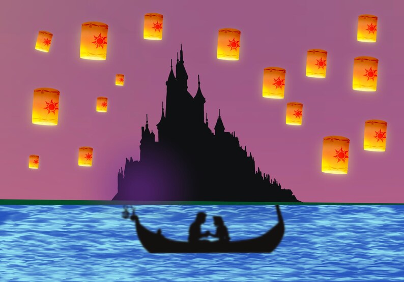 Tangled Boat Scene | Etsy