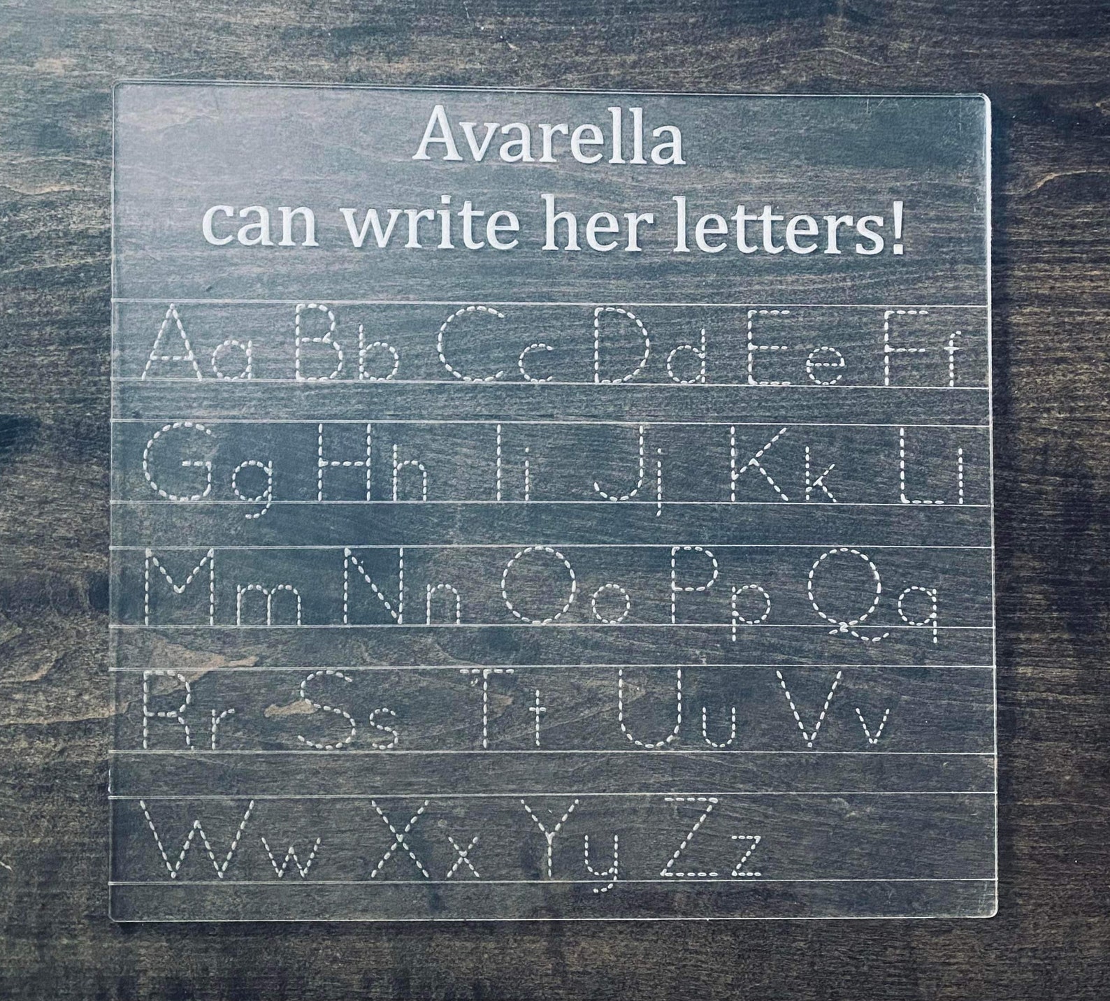 Acrylic Alphabet Tracing Pad. Cursive or Print Available With ...