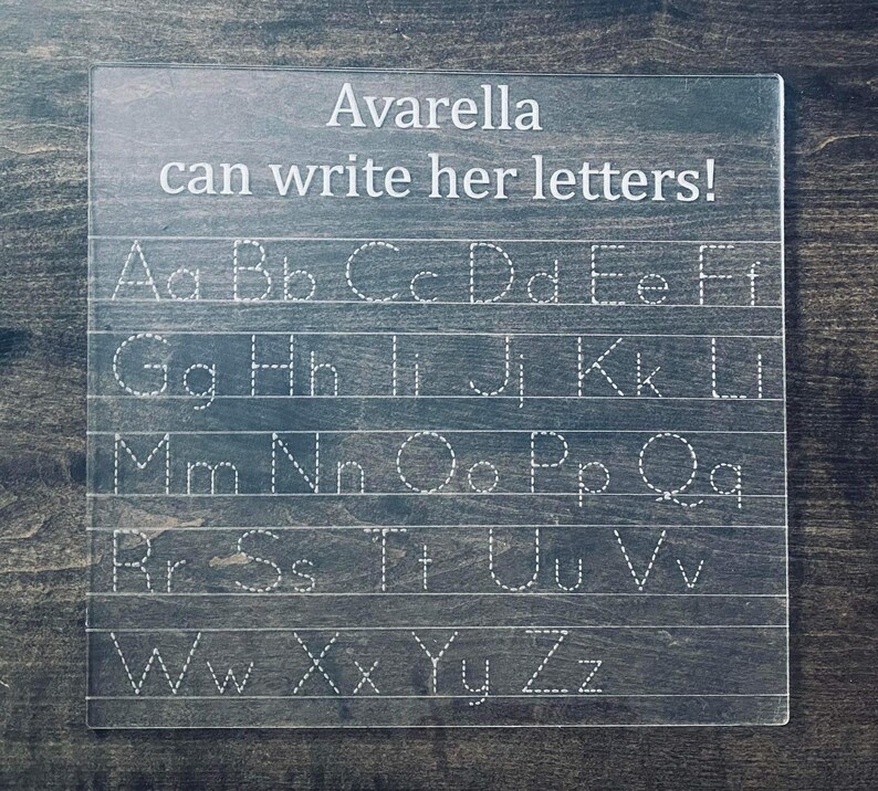 Acrylic Alphabet Tracing Pad. Cursive or Print Available With ...