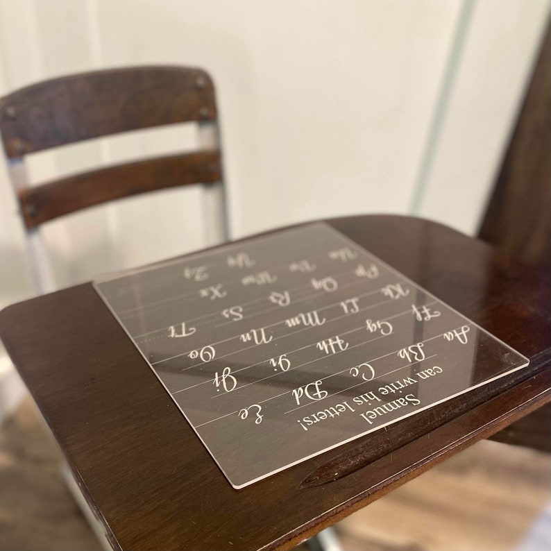 Acrylic Alphabet Tracing Pad. Cursive or Print Available With ...