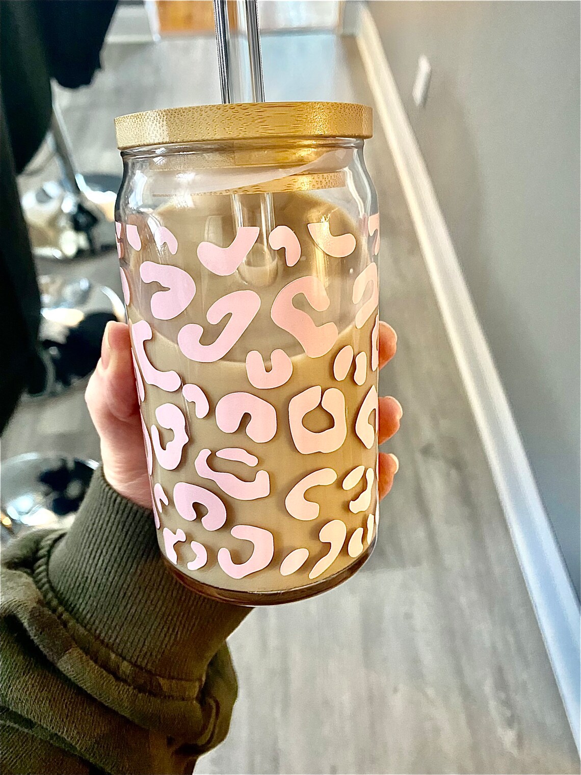 Cheetah Print Can Glass Beer Can Glass Leopard Print Can Shaped Glass ...