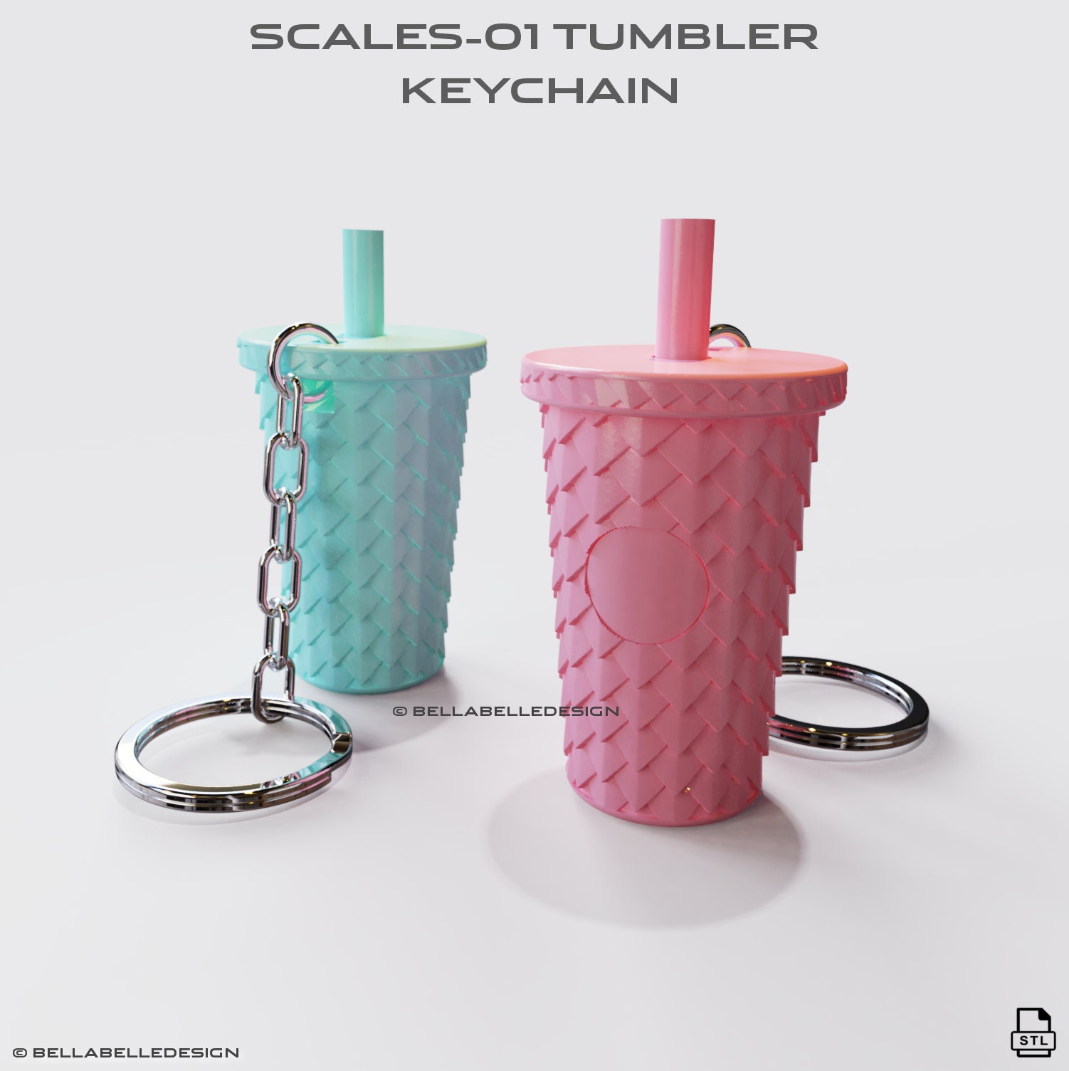 Scales Tumbler Keychain Stl File for 3D Printing Digital Download - Etsy