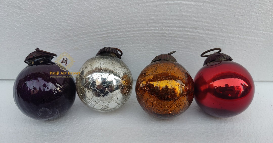 Kugel Glass Christmas Ornament Original Heavy Glass Heart Shape ...