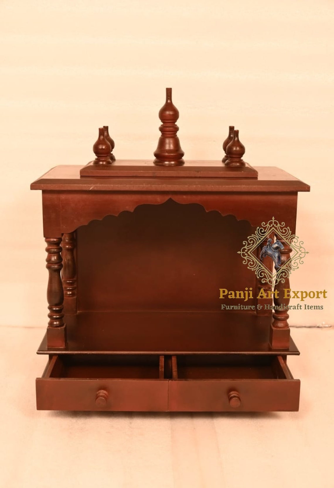Wooden Temple Wall Mount Mandir Handcrafted Wall Hanging - Etsy