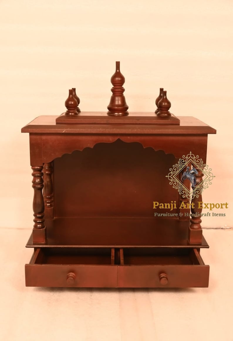 Wooden Temple Wall Mount Mandir Handcrafted Wall Hanging - Etsy