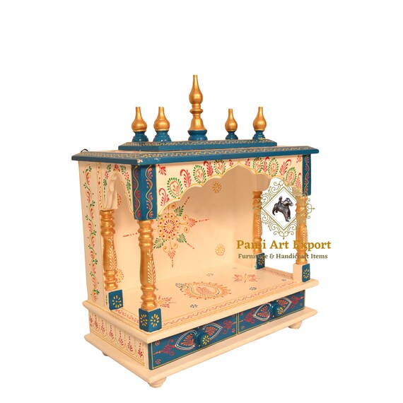 Wooden Temple Pooja Room Mandir Handcrafted Wall Hanging | Etsy