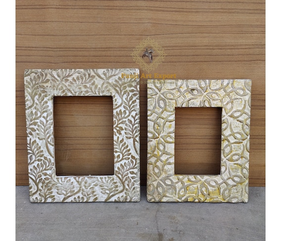 Wooden Photo Frame Wood Frame Hand Made Carved Unique Design - Etsy