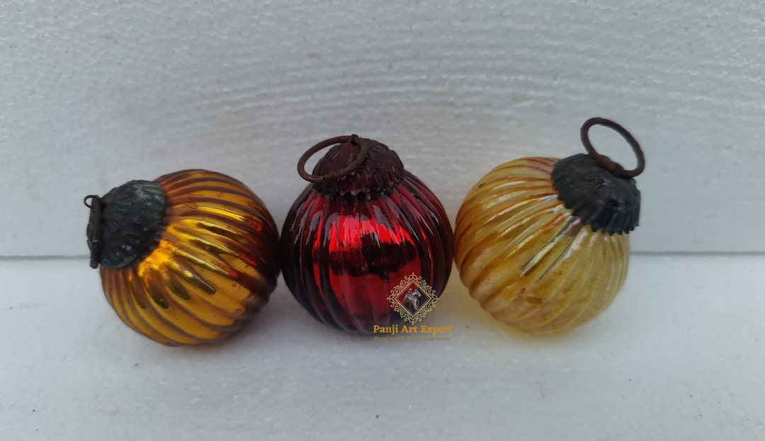 Kugel Glass Christmas Ornament Original Heavy Glass Heart Shape ...