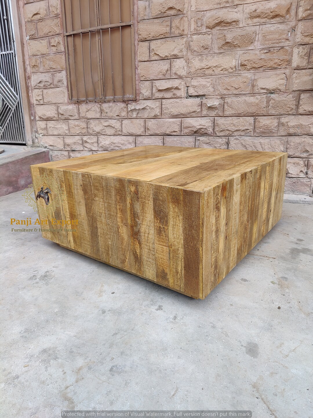 Wooden Coffee Table Wood Square Box Style Coffee Table - Etsy