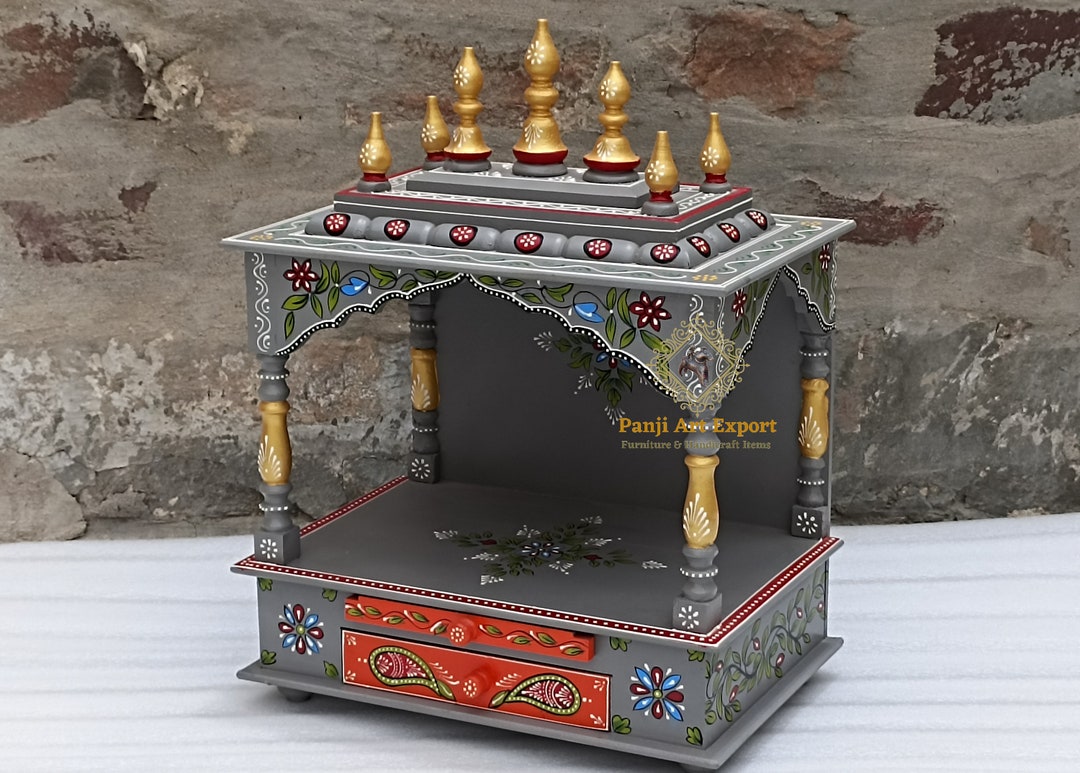 Wooden Pooja Room Temple Handcrafted Wall Hanging Mandir Pooja - Etsy